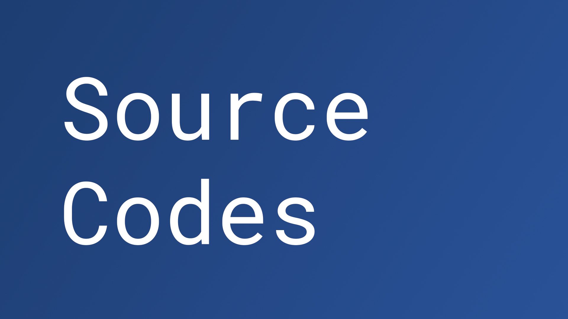 Source Codes